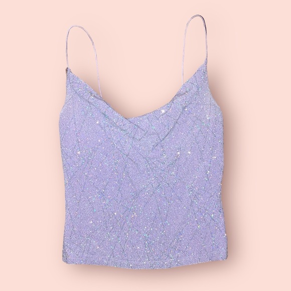 Byer Too! | Tops | Purple Glitter Tank Top | Poshmark